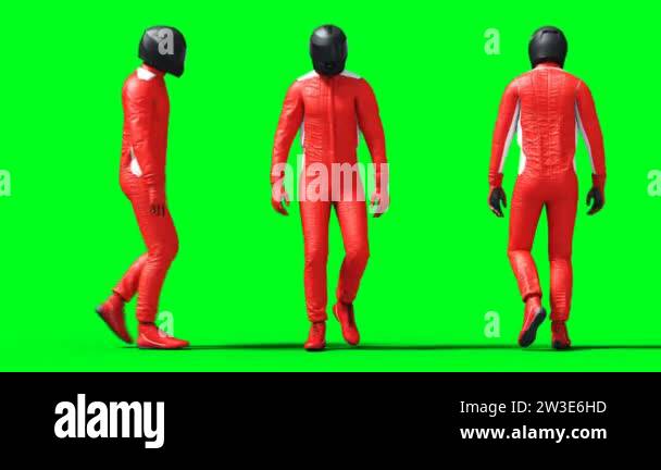 Racer car animation. Phisical motion blur. Realistic green screen 4k ...