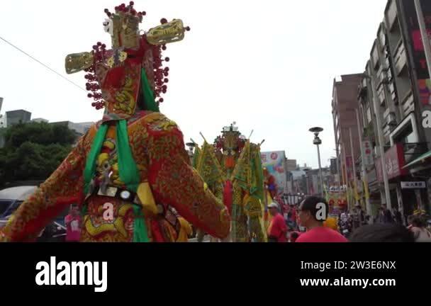Taipei, Taiwan-30 May, 2017: 4K Celebration of Matsu God. Traditional ...