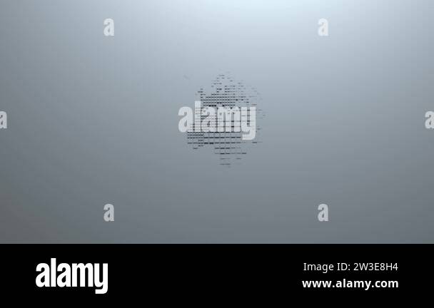 Loop animation. the appearance of a world map on a uniform background ...