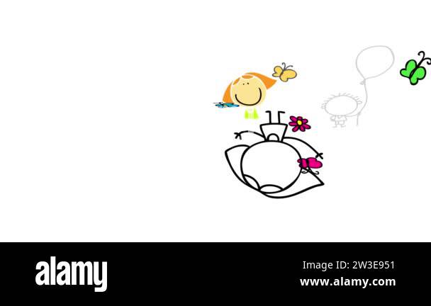 Spin And Bounce Combined With Slide Motion Of Cute School Kid Homework ...