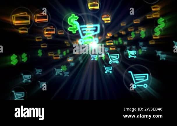 Digital marketing, online shopping, internet business, cyber shop and ...