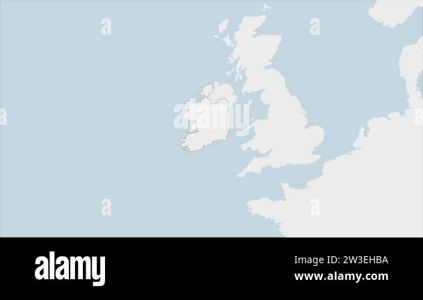 Ireland map highlighted in Ireland flag colors and pin of country ...