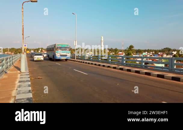 Rameshwaram, India - Circa December 2019. View of Pamban bridge in ...