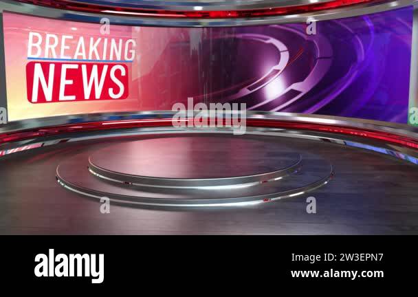 3D Virtual TV Studio News , TV On Wall.3D Virtual News Studio ...