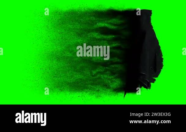 Scary, fear ghost with dark particles. Realistic green screen 4k ...