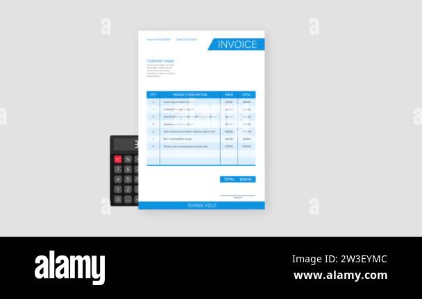 Invoice illustration Stock Videos & Footage - HD and 4K Video Clips - Alamy