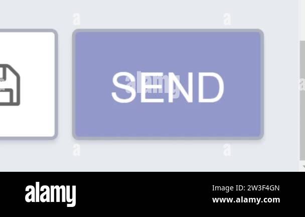 Mouse Cursor Slides Over And Clicks Send Button On Web Page Device Screen View Of Cursor