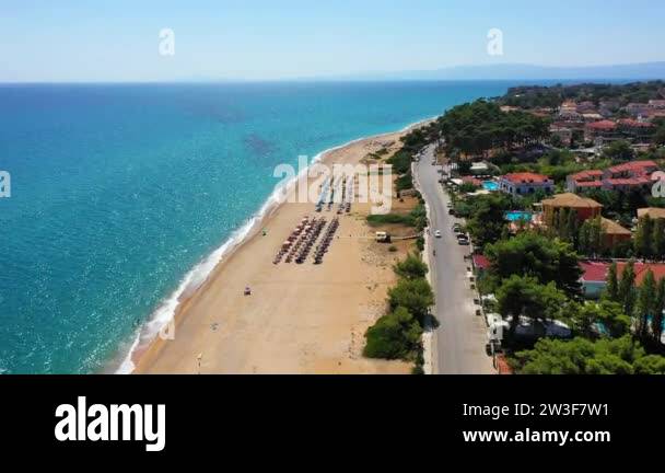 Skala, one of the top beach locations on the Greek island of Kefalonia ...
