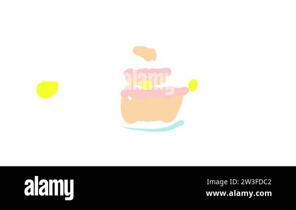 Springing Element Moving A Order To Compose Happy Birthday Digital ...