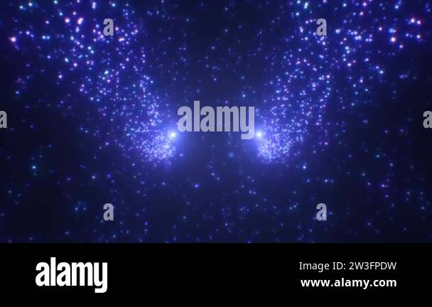 Abstract Star Glow Particle Waves Flowing in Outer Space Universe - 4K Seamless VJ Loop Motion ...