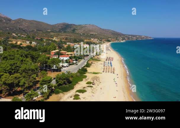 Skala, one of the top beach locations on the Greek island of Kefalonia ...