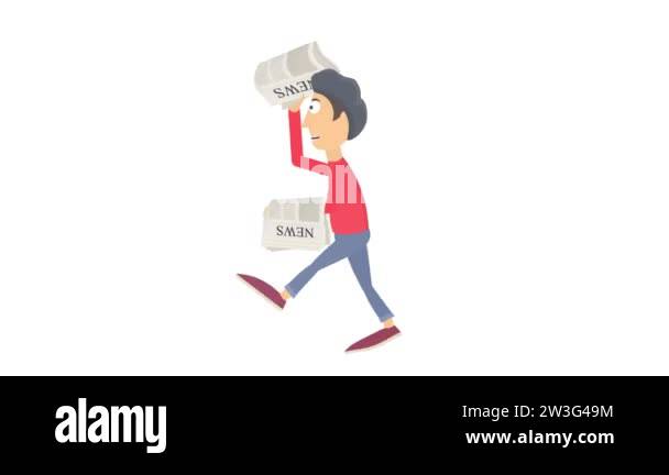 Newspaper delivery man Stock Videos & Footage - HD and 4K Video Clips ...
