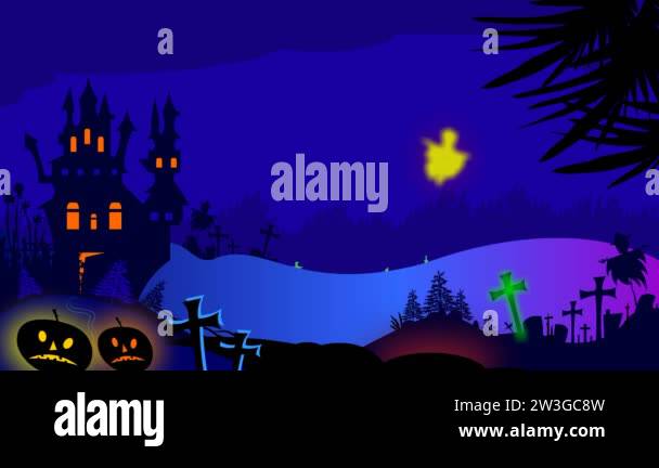 Halloween animation scary night of halloween. Halloween animation ...