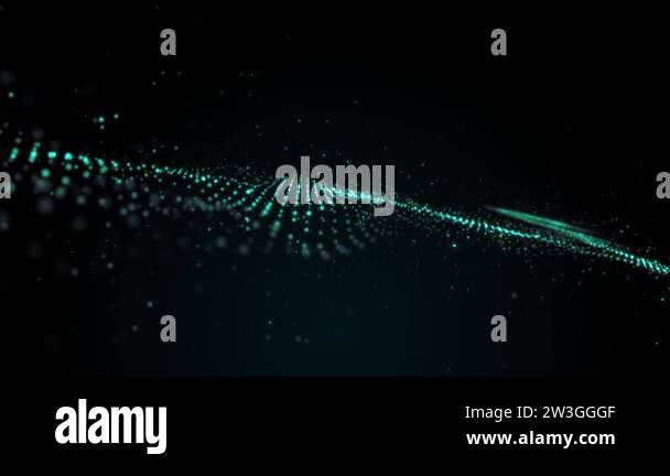 Abstract Digital Particles Field Fx Background Loop/ 4k animation of an ...