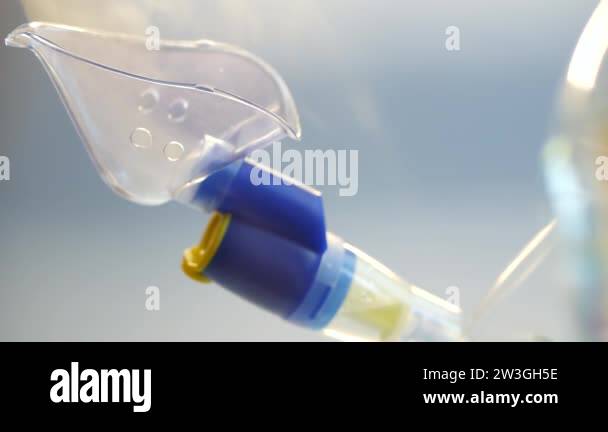 Oxygen mask of nebulizer, medical equipment for pneumonia, covid, sars ...