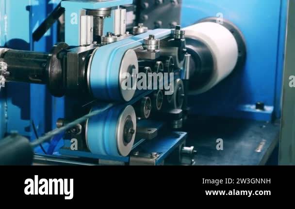 Electrical cable production process at a modern plant Stock Video ...