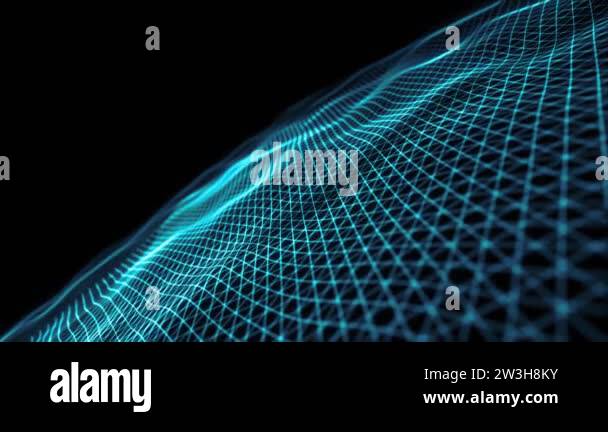 Abstract Digital Particles Field Fx Background Loop/ 4k animation of an ...