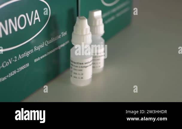 Innova Coronavirus lateral flow test box with extraction fluid bottles ...
