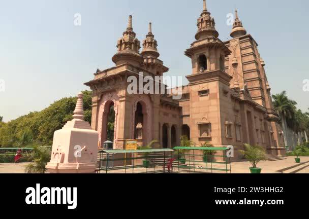 Sarnath Temple in Varanasi of India, 4k footage video Stock Video ...