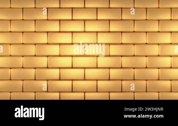 Shiny Golden Brick Wall Moving Slowly Minimal Simple Template - 4K ...