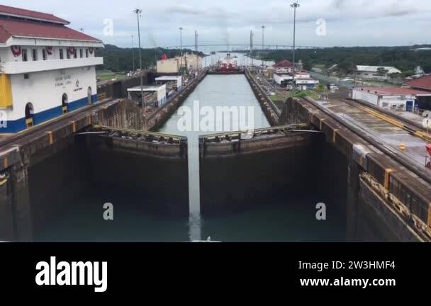 Panama canal lock system lock Stock Videos & Footage - HD and 4K Video ...