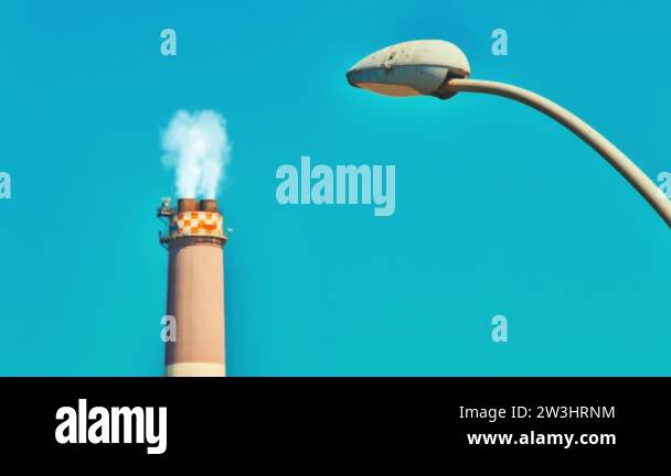 Cinemagraph of smoke emitted from the chimney of the Reading power ...