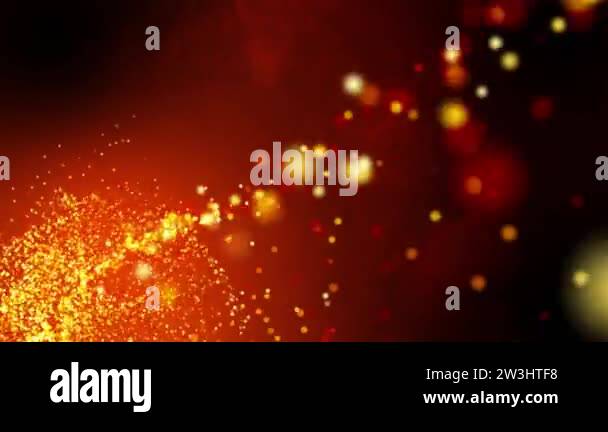 Abstract Bomb with dust particles floating in space on black background ...