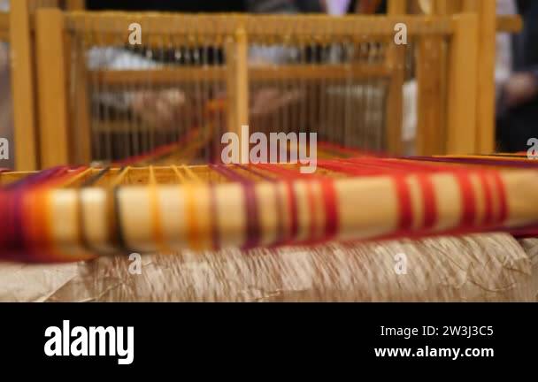 Vintage manual weaving loom Stock Videos & Footage - HD and 4K Video ...