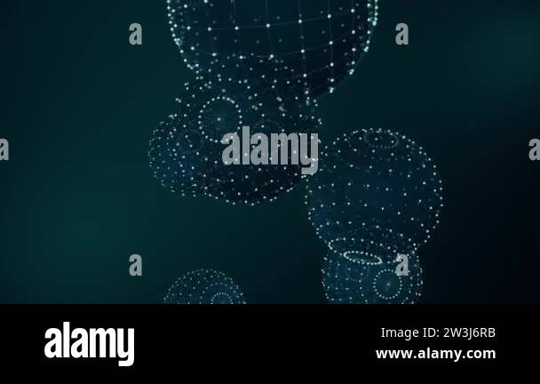 3D nanotechnology fullerene texture cyberspace. Nano fiber chemical ...