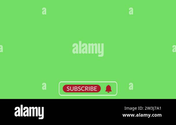 Pop up youtube subsribe button with bell icon click animation motion ...