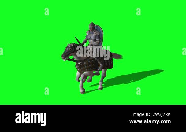 Medieval Knight Ride Horse and make fight With Swords And Shield ...