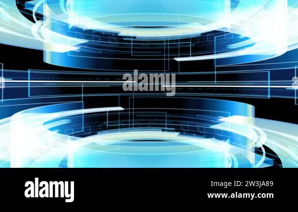 3D Abstract Technology Shapes Background Looping Animation Stock Video ...