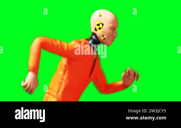 dummy animation. Test drive. Phisical motion blur. Realistic 4k ...