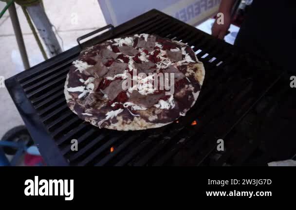 Mexican traditional food tlayuda Stock Videos & Footage - HD and 4K ...