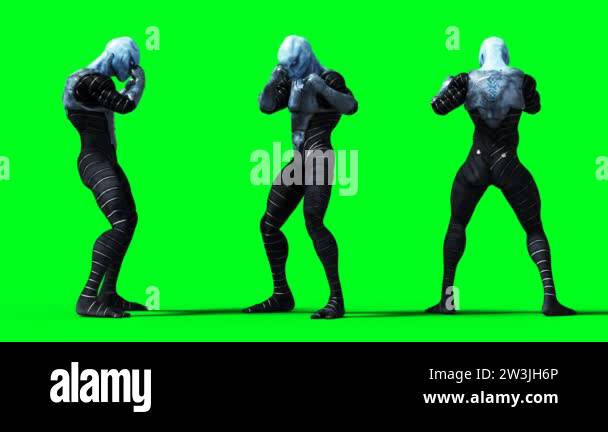 Military alien animation. Phisical, motion blur. Realistic 4k green ...
