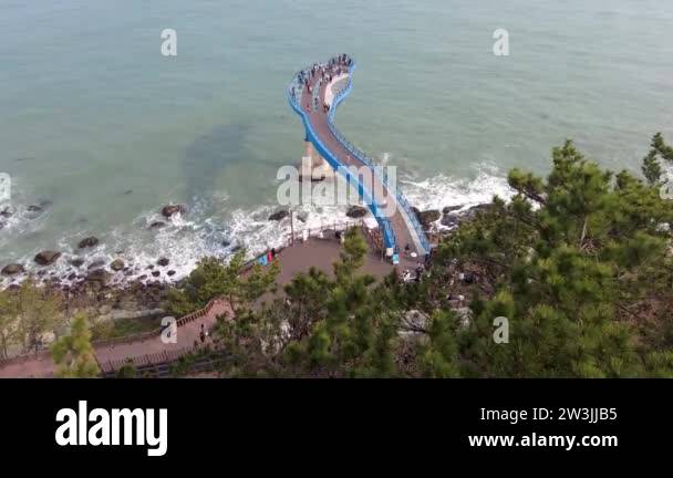 Scenery of Cheongsapo Daritdol Observatory Skywalk, Haeundae, Busan ...