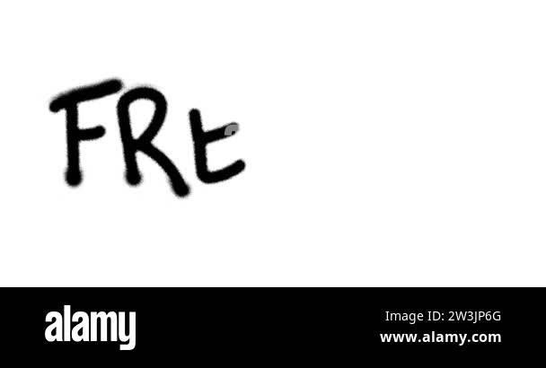 Freedom spray painted inscription isolated. Graffiti concept art of ...