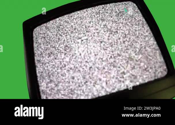Old vintage television screen with black and white grain effect, noise ...