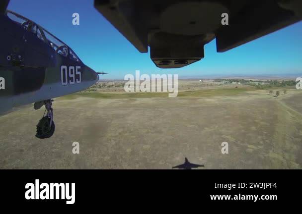 Rare video of Soviet-era military fighter jet landing seen from under ...