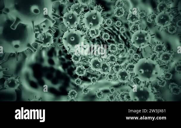 Electron microscope magnification of swine influenza virus H1N1 cells ...