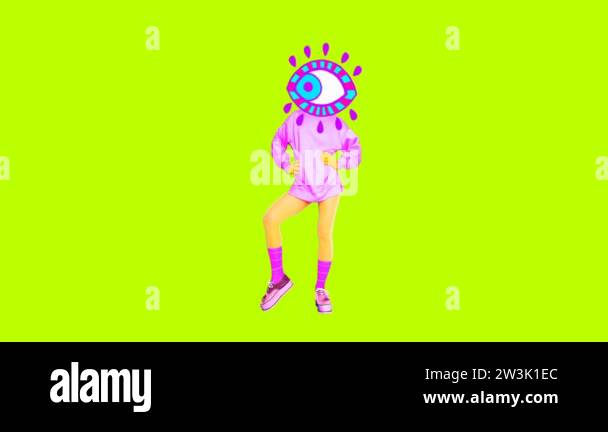 Animation gif character. Fashion dancing eye Stock Video Footage - Alamy