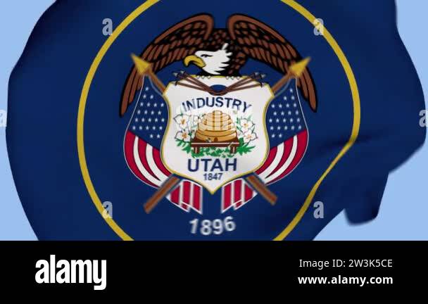 Utah State USA Crumpled Fabric Flag Intro. USA Flag. State of Utah Flag ...