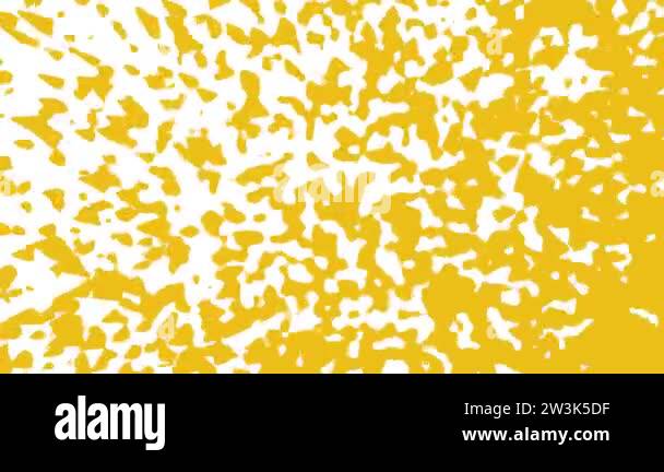 Abstract animation of morphing yellow shapes on white background ...