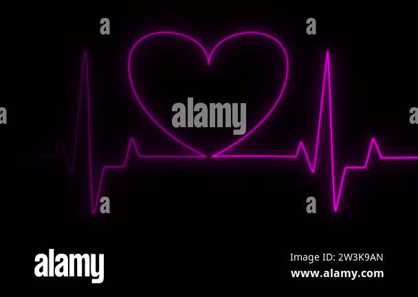 Heart rhythm cardiogram black Stock Videos & Footage - HD and 4K Video ...