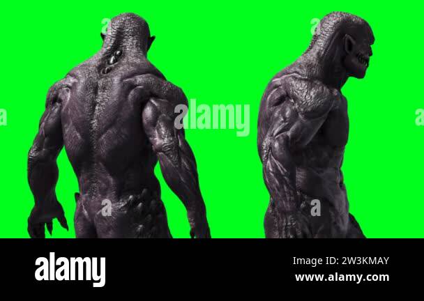 Scary monster animation. Phisical, motion, blur. Realistic 4k animation ...