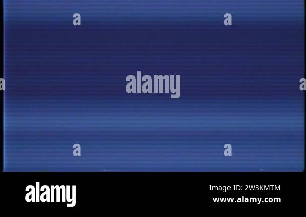 Retro seamless loop with flickering screen, signal loss, noise and ...
