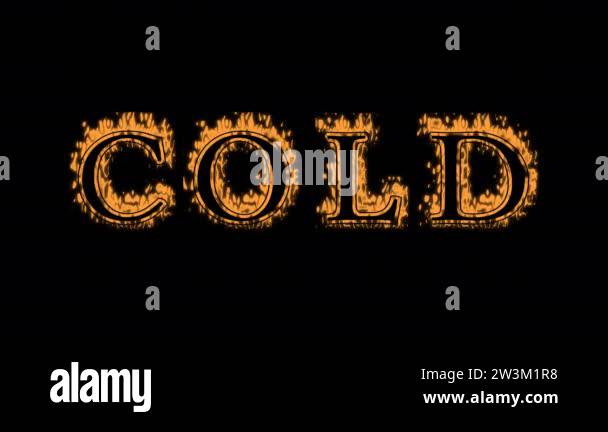 cold fire text effect black background. animated text effect with high ...