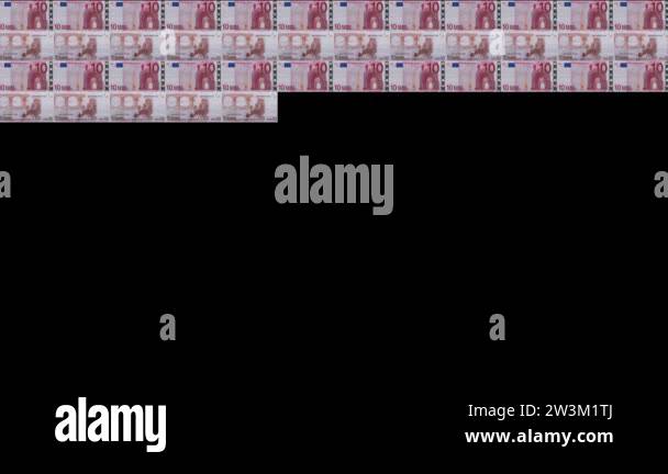 10 euro banknotes seamless looping animation Stock Video Footage - Alamy