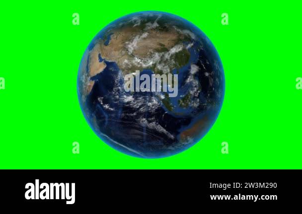 Egypt. 3D Earth in space - zoom in on Egypt outlined. Green screen ...