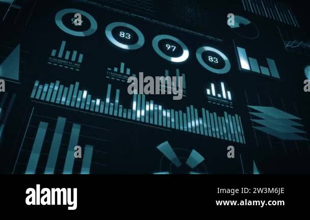Business Statistics, Market Data And Infographics Animation Loop/ 4k ...